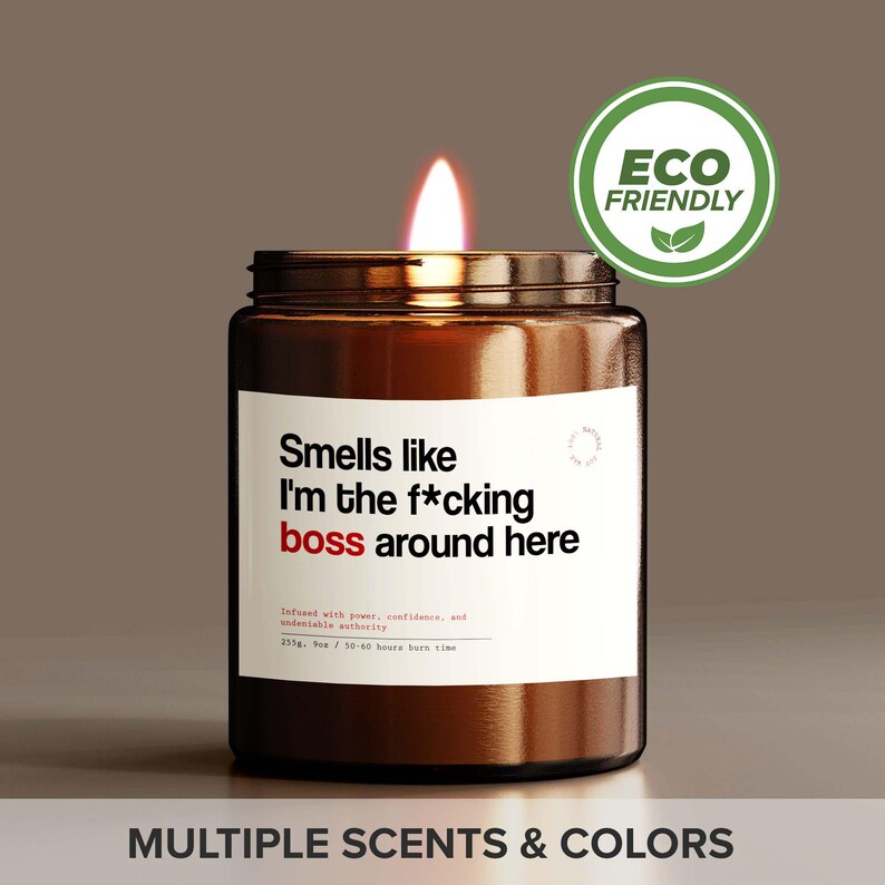 Boss Day Candle Gift, Funny Custom Candle for Managers or Supervisors ...