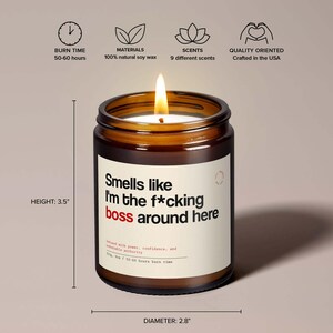 Boss Day Candle Gift, Funny Custom Candle for Managers or Supervisors ...