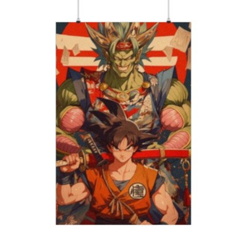 Dragon Ball Z, Anime, Goku and King Piccolo, Poster - Etsy