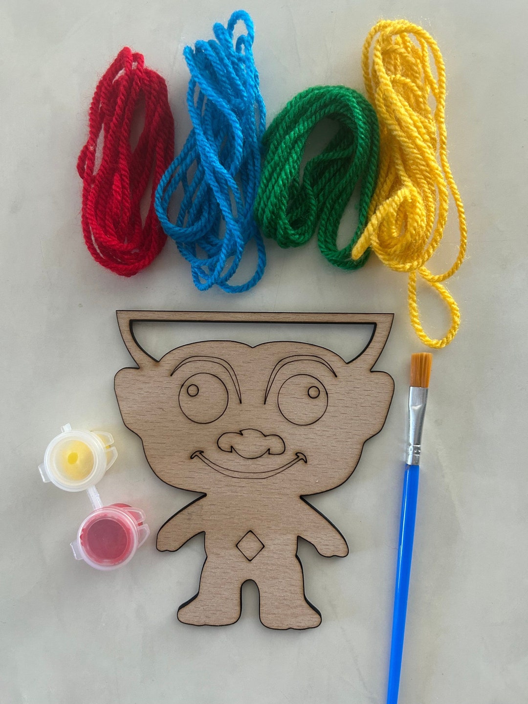 Troll Children's Craft Kit, Paint and Yarn Included, Gift Ready to Send ...