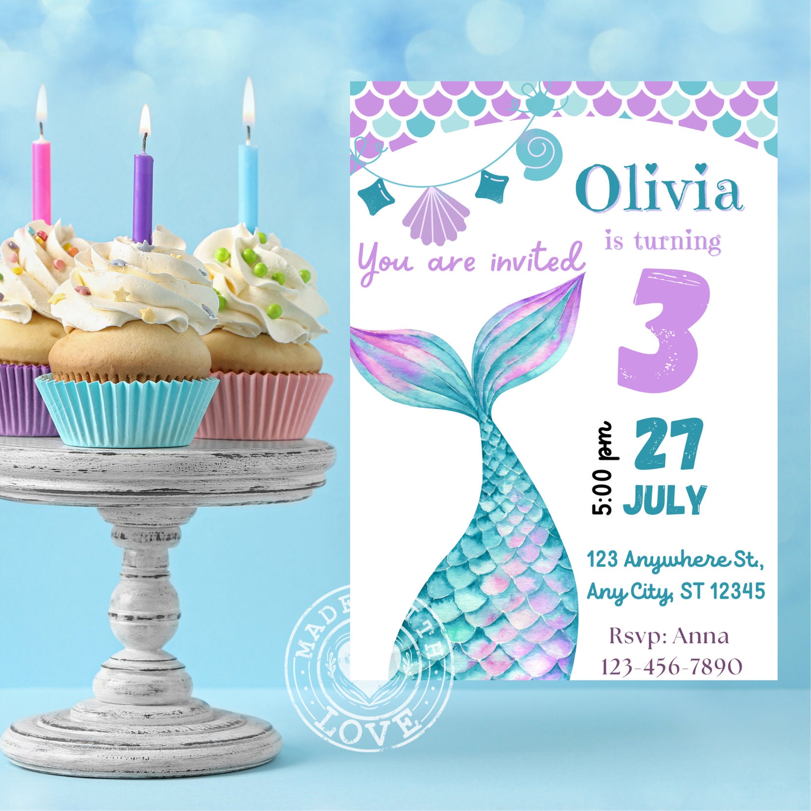 LITTLE MERMAID INVITATION - Etsy