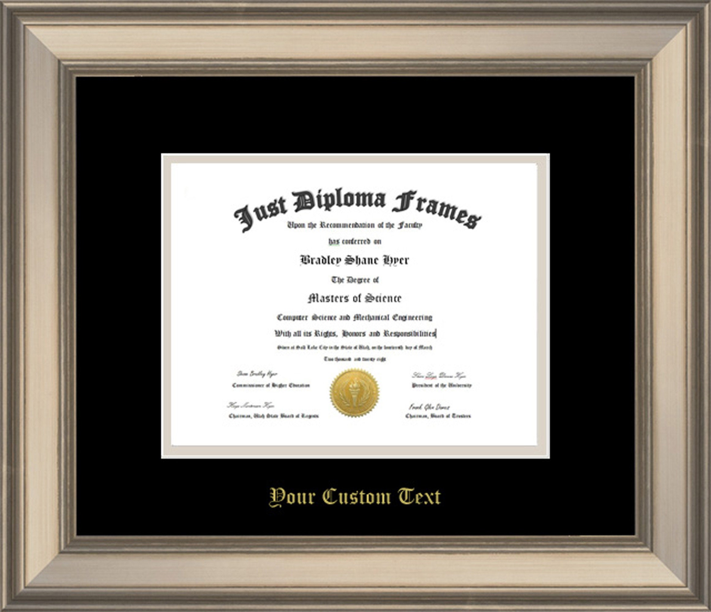 Silver Custom Diploma Frame - Etsy