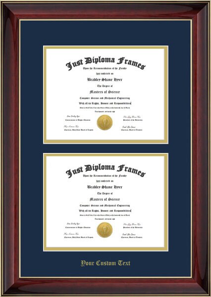 Custom Double Diploma Frame - Etsy