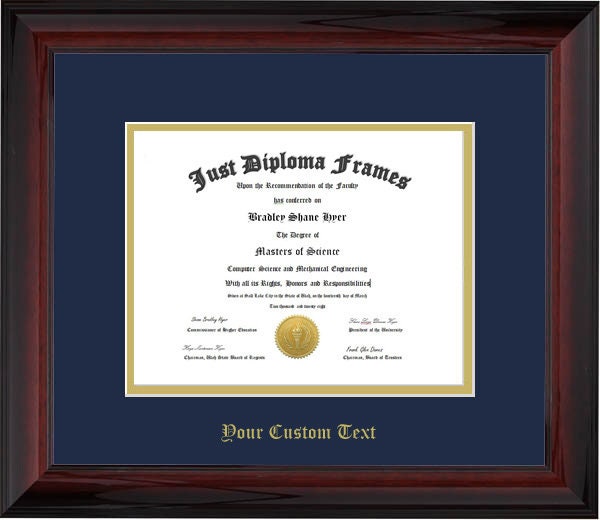 Mahogany Custom Diploma Frame - Etsy