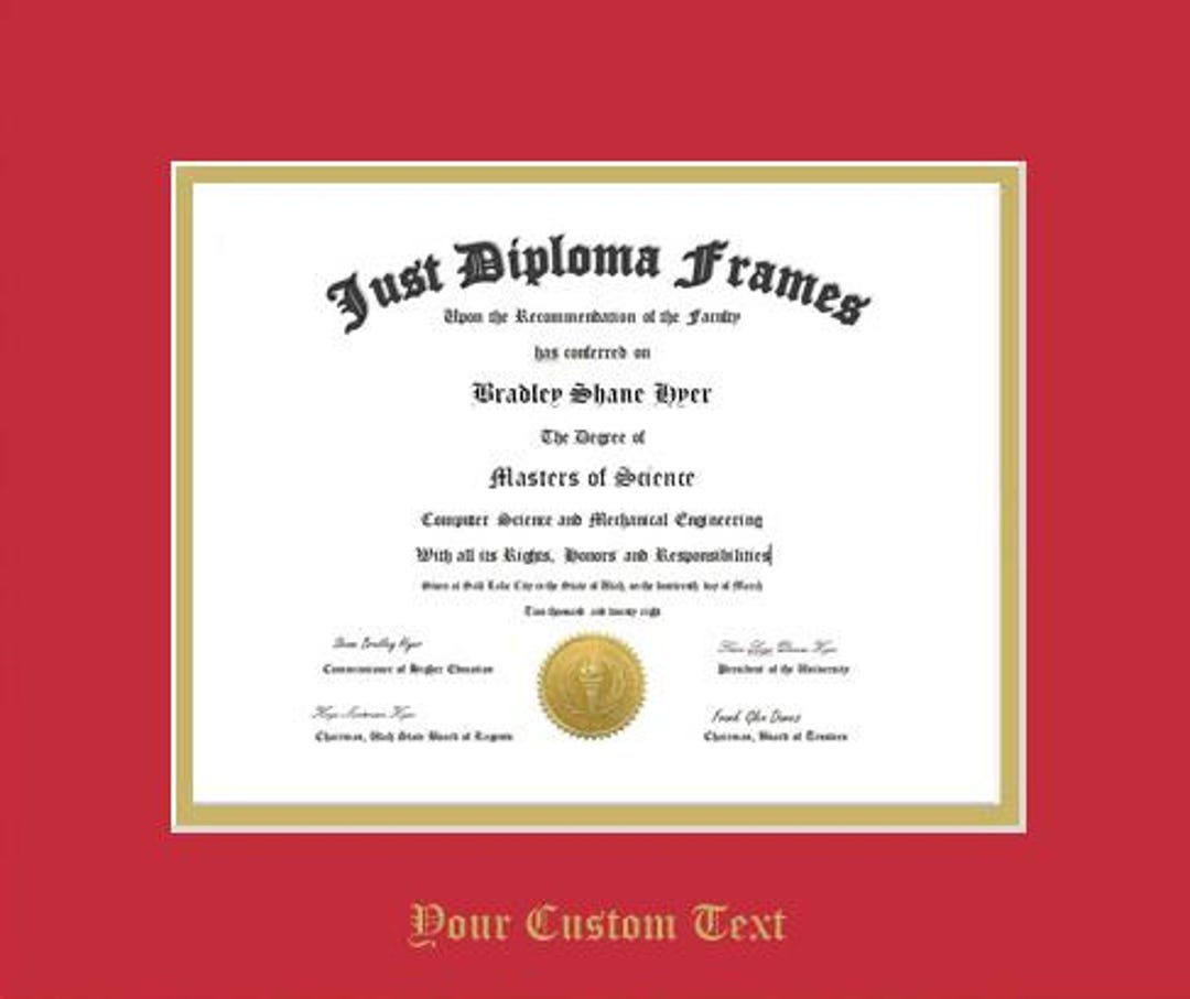 Red Custom Diploma Mat - Etsy