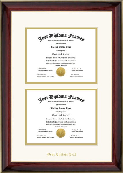 Custom Double Diploma Frame - Etsy