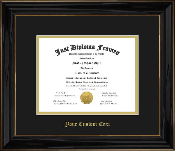 Black Custom Diploma Frame - Etsy