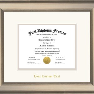 Silver Custom Diploma Frame - Etsy