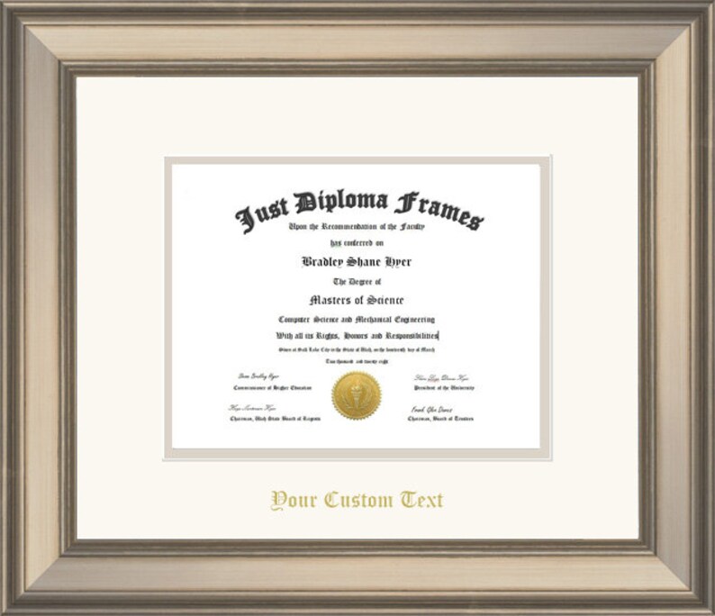 Silver Custom Diploma Frame - Etsy