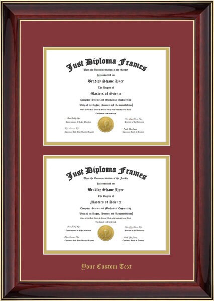 Custom Double Diploma Frame - Etsy