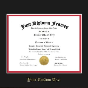 Black Custom Diploma Mat - Etsy