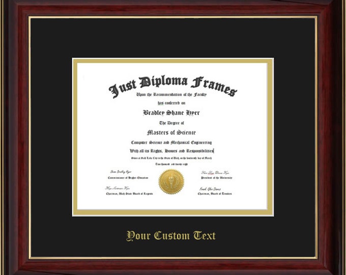 Novelty 'HARVERD' University Degree Certificate, With Gold Border and ...