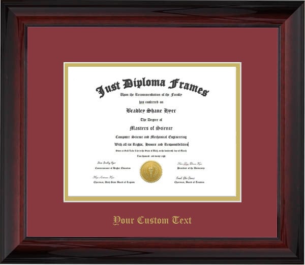Mahogany Custom Diploma Frame - Etsy