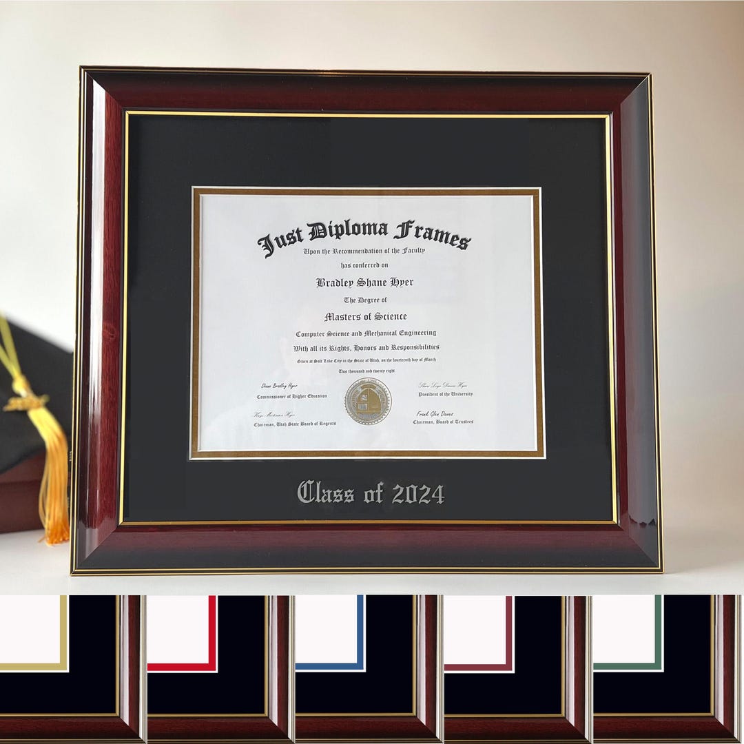 Laser Etched Glass Diploma Frame - Etsy