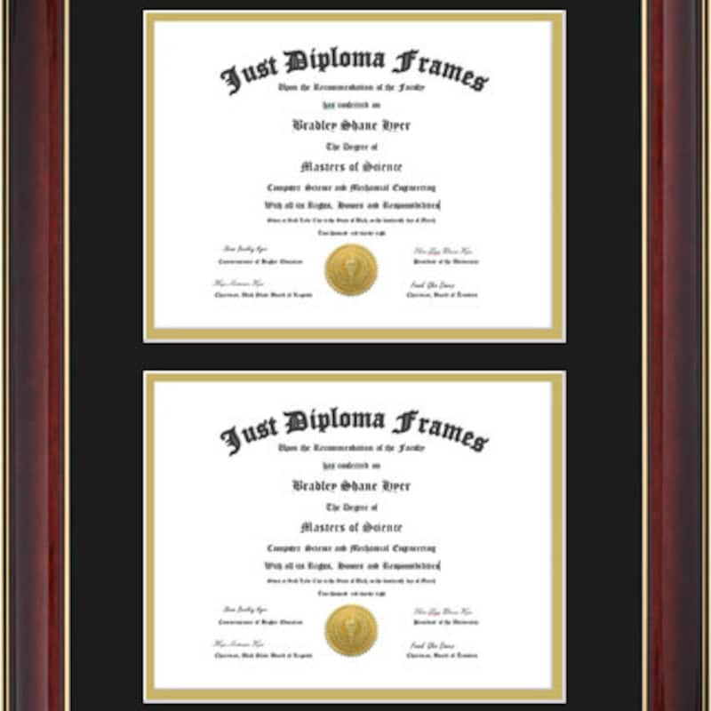 Double Diploma Frame - Etsy
