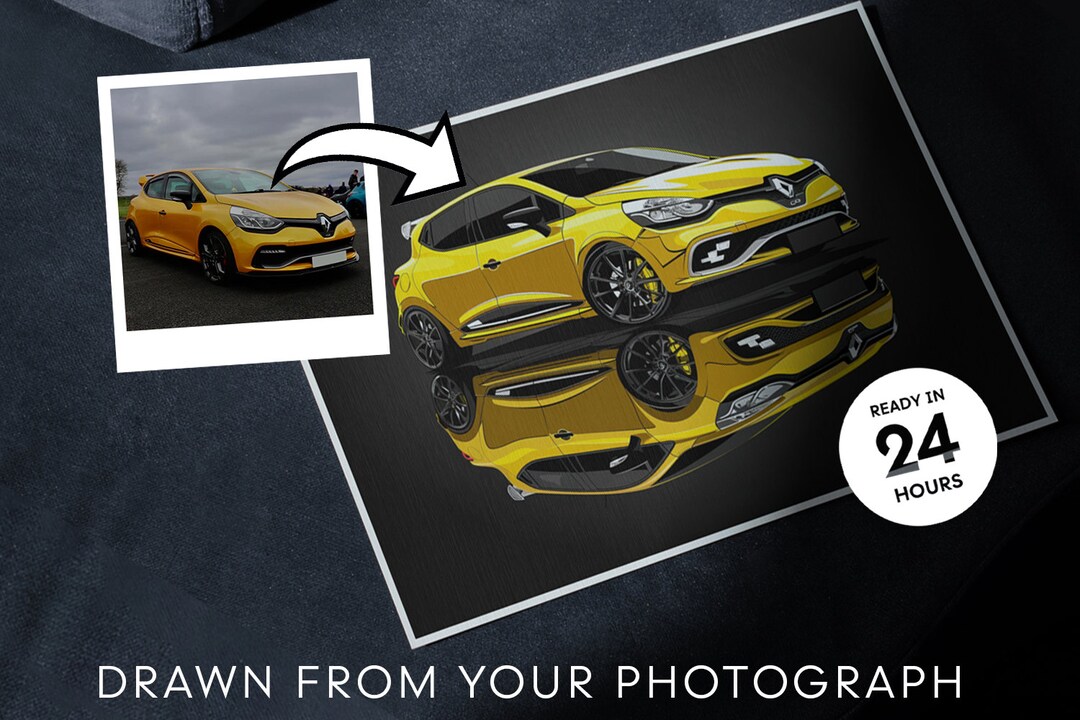Custom Car Portrait. Fathers Day Gift. Gift for Car Lover. Personalised ...