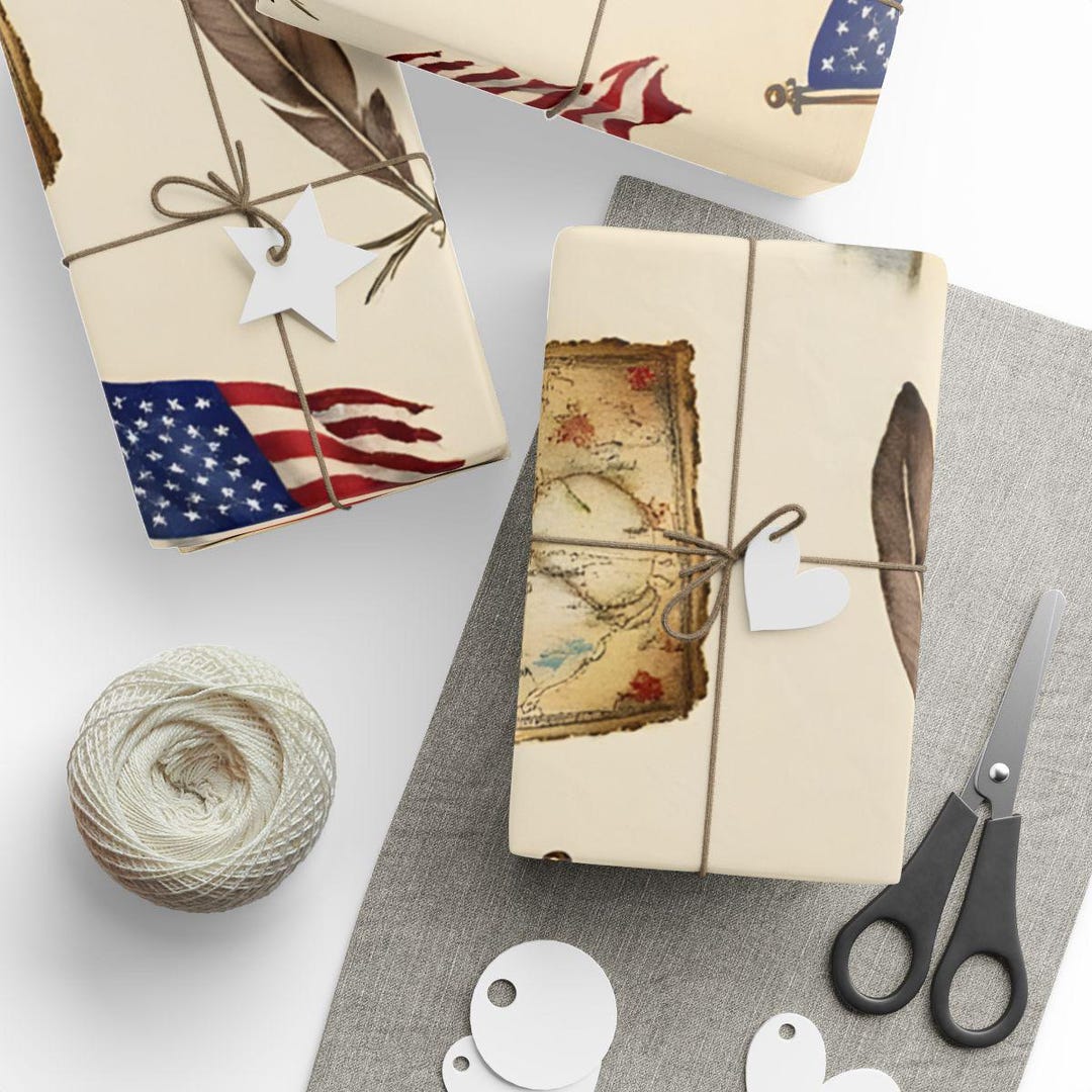 American Presidents Gift Wrapping Paper: Vintage US History Design - Etsy