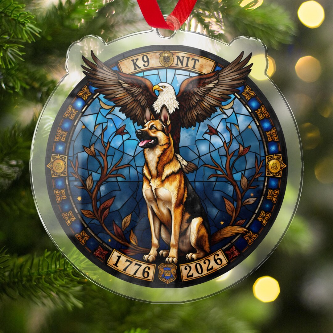 Canine Unit Ornament, K9 German Shepherd Ornament, Eagle Ornament ...