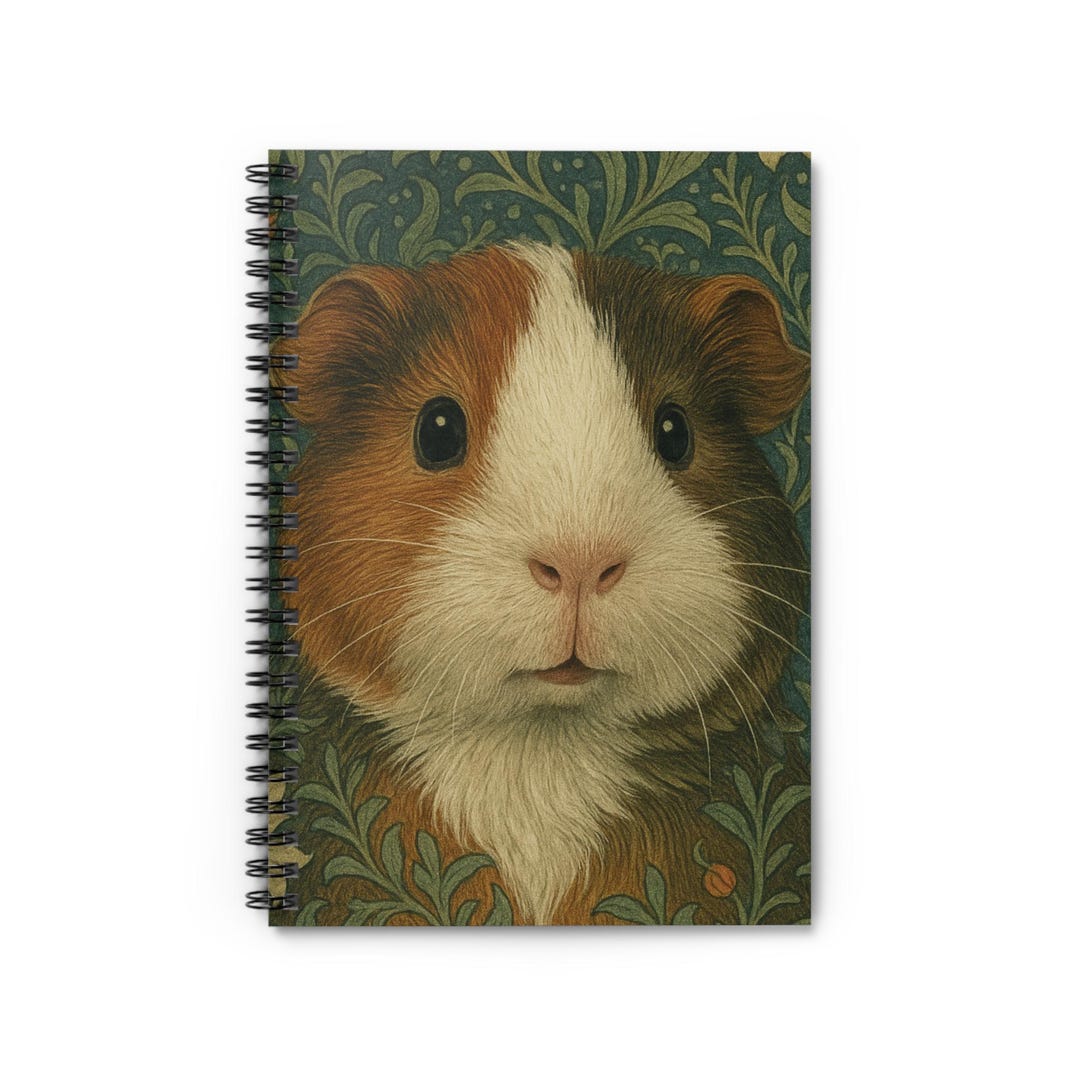 Whimsical Guinea Pig Notebook, Cute Spiral Journal, Pet Lover Gift ...