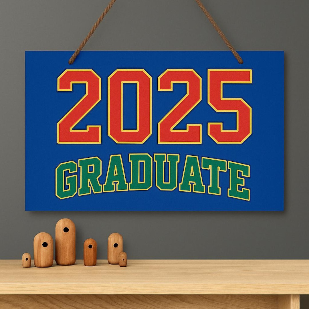 Graduation Wood Panel Art, Decorative Sign for 2025 Graduate, Wall ...