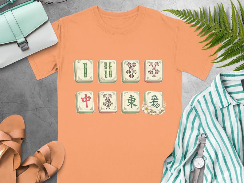 Vintage Mahjong Tiles T-shirt, Game Night Tee, Board Game Lover Shirt ...