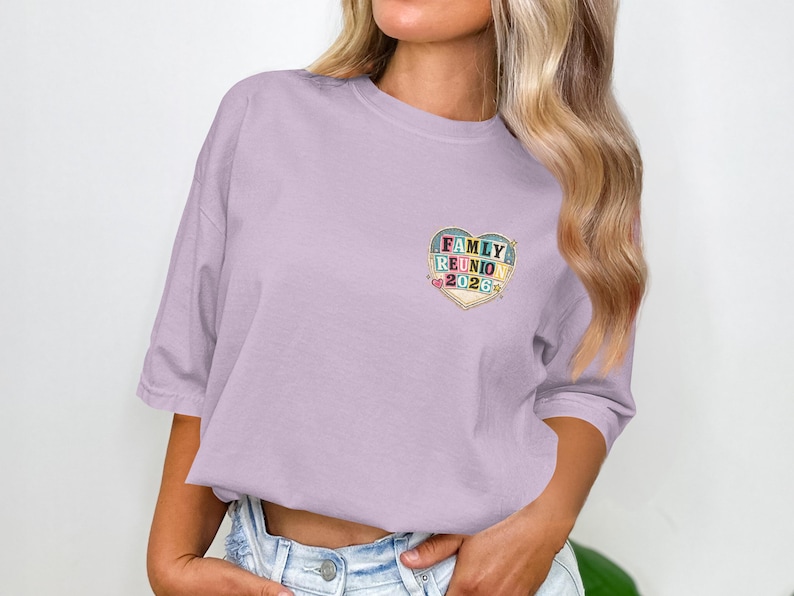 Family Reunion 2026 T-shirt, Scrapbook Heart Matching Tee - Etsy