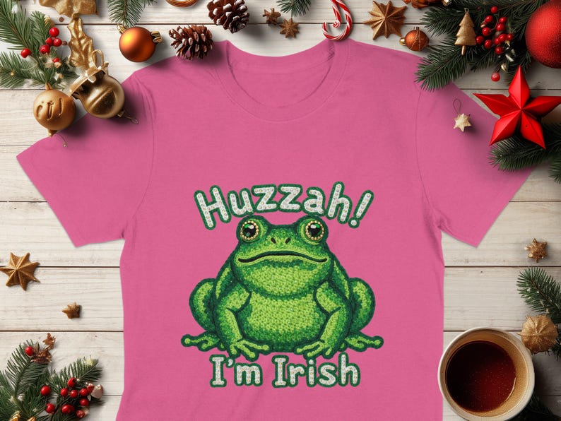 Irish Frog Digital Art, Huzzah Crochet Frog, St Patricks Day Download ...