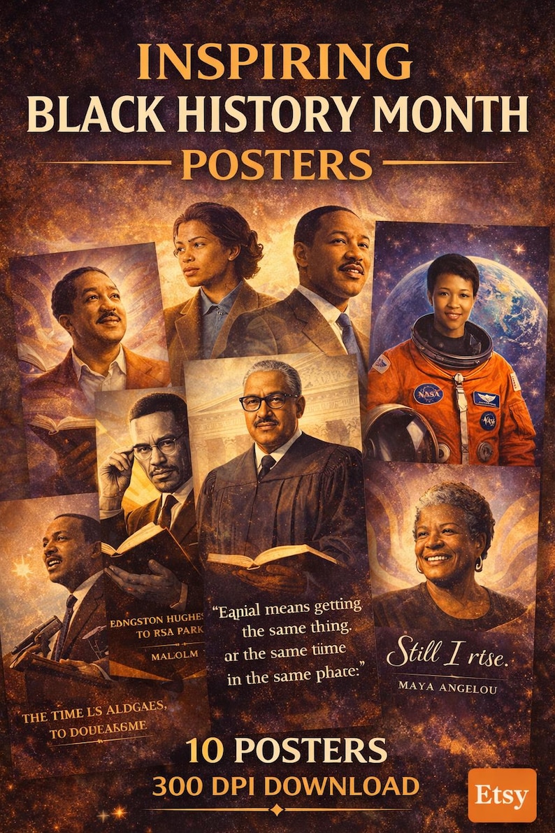 Black History Month Posters | Inspirational African American Leaders ...