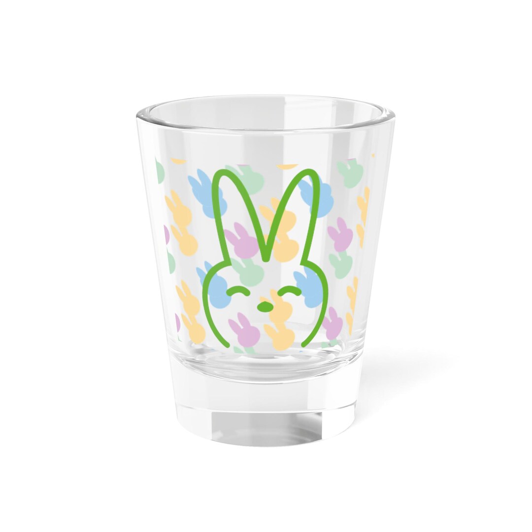 Easter Bunny Shot Glass, Peeps Glassware, Rabbit Collectible, Cute ...