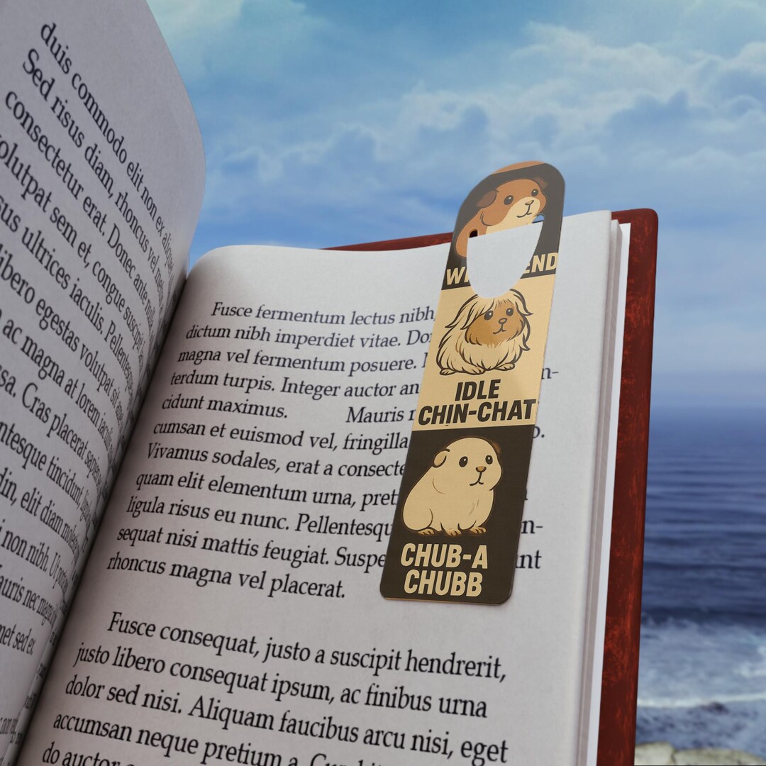 Bookmark, Guinea Pig Checkerboard Theme Pun, Gift for Book Lovers, Cute ...