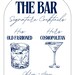 Modern Signature Drink Sign, His & Hers Cocktails (digital Download) - Etsy