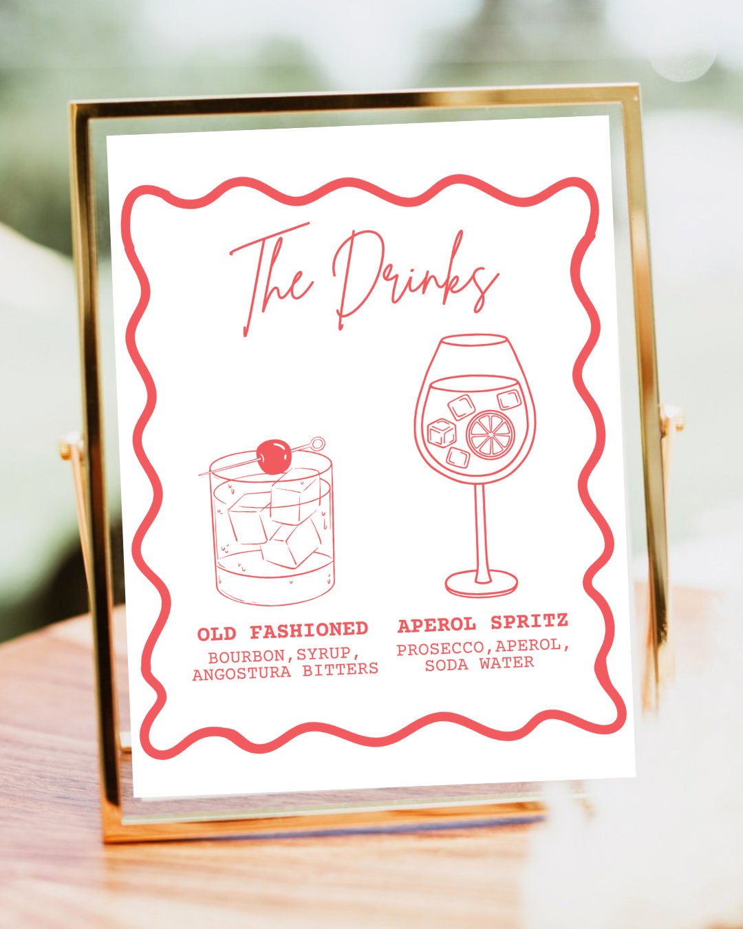 Signature Drink Sign, Modern Signature Drink Bar Sign, Retro Signature ...