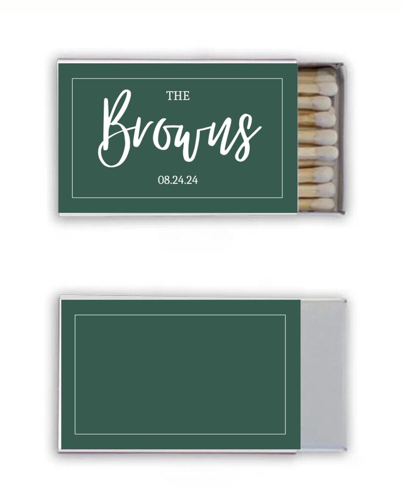 Matchbox Favor Template Digital, Personalized Matches for Wedding, Customizable Matchbox ...