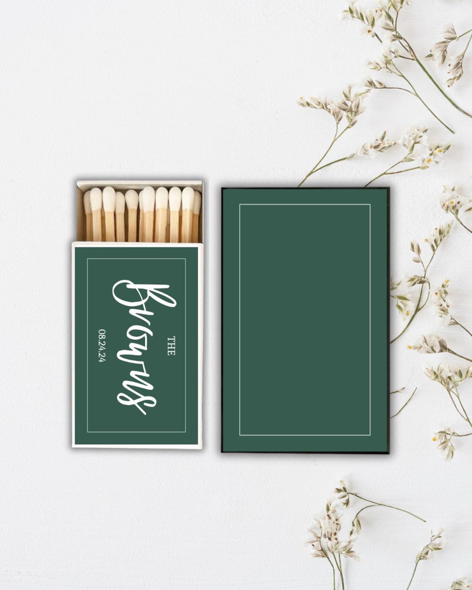 Matchbox Favor Template Digital, Personalized Matches for Wedding ...
