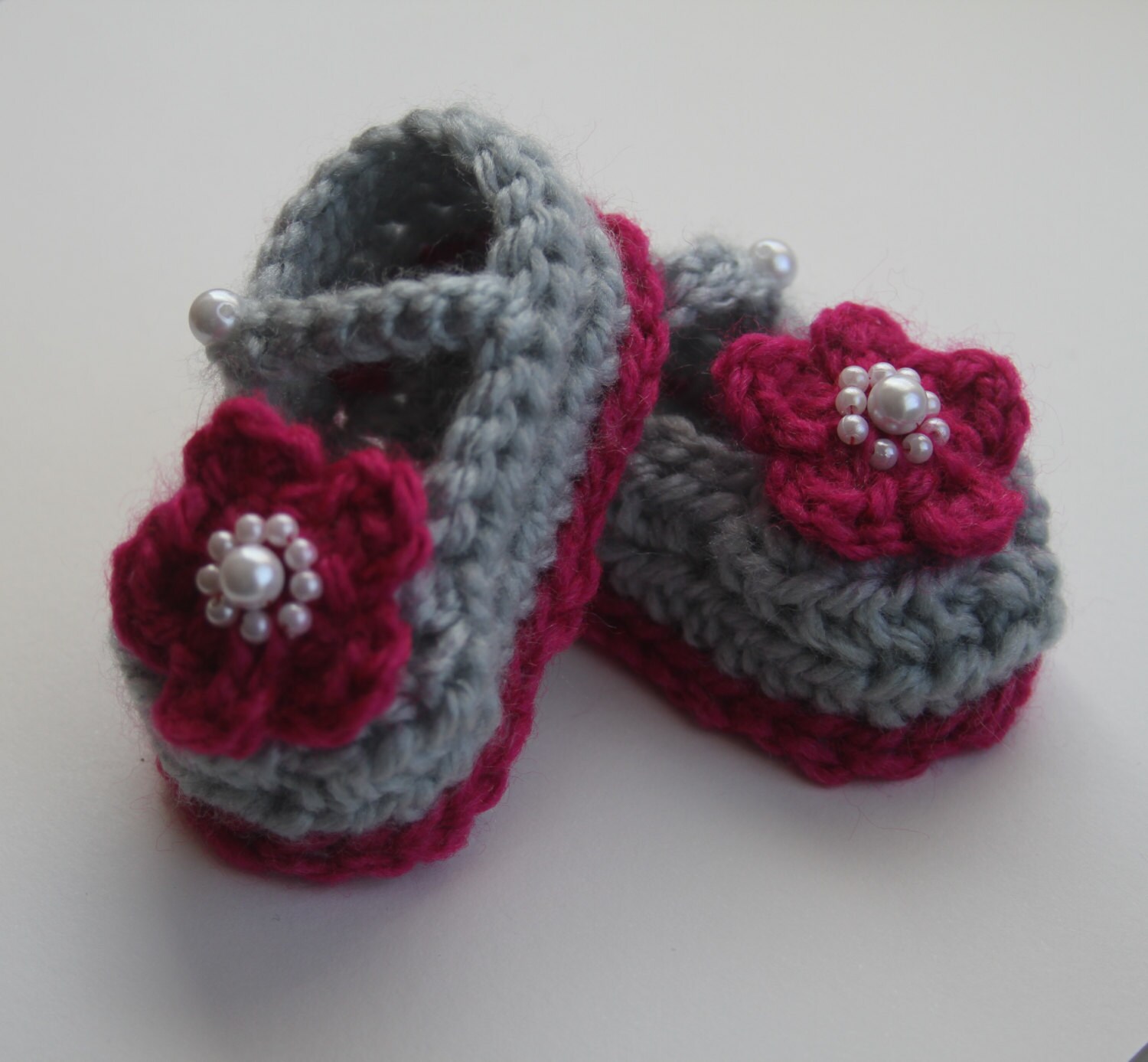 Baby Booties Infant Girl Crib Shoes Crochet Newborn Mary Janes - Etsy