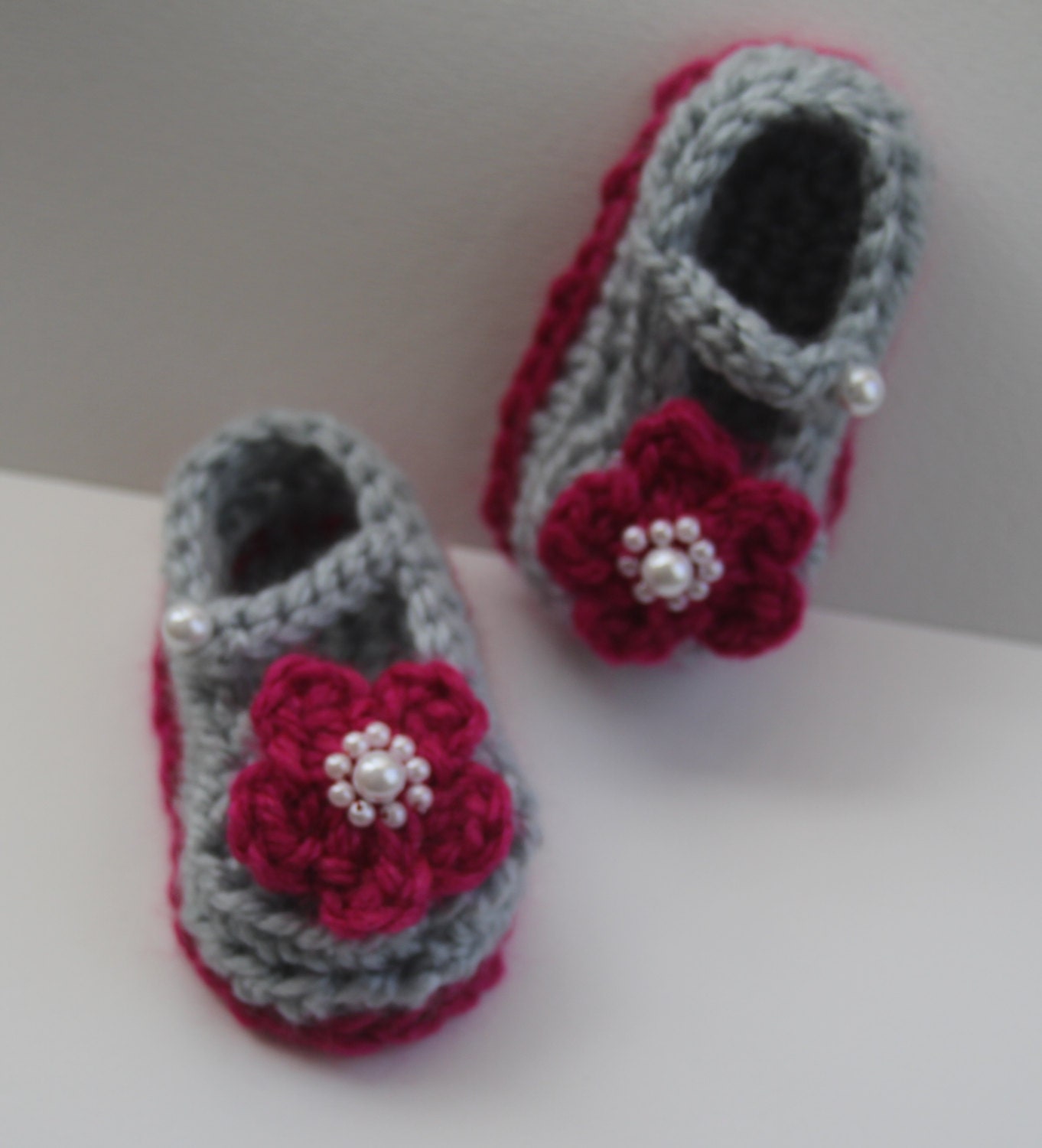 Baby Booties Infant Girl Crib Shoes Crochet Newborn Mary Janes - Etsy