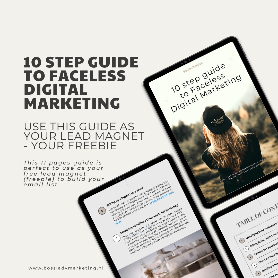 10 Step Guide to Faceless Digital Marketing, Perfect for a Freebie or ...