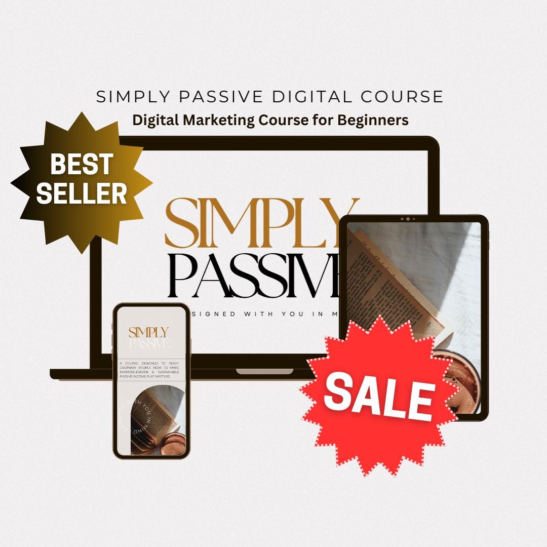 Digital Marketing Course "simply Passive" With 45+ Videos You Can ...