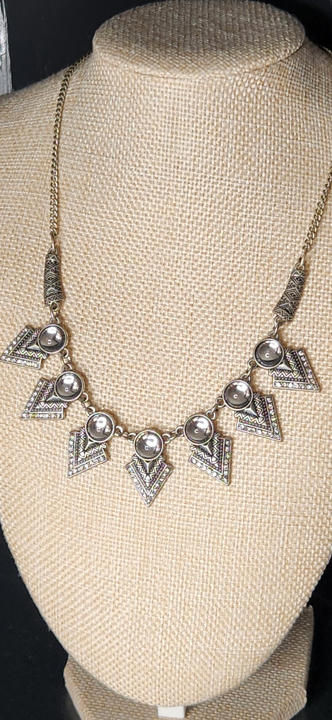 Vintage-inspired Seven Triangles Necklace – Meaningful Numerology ...