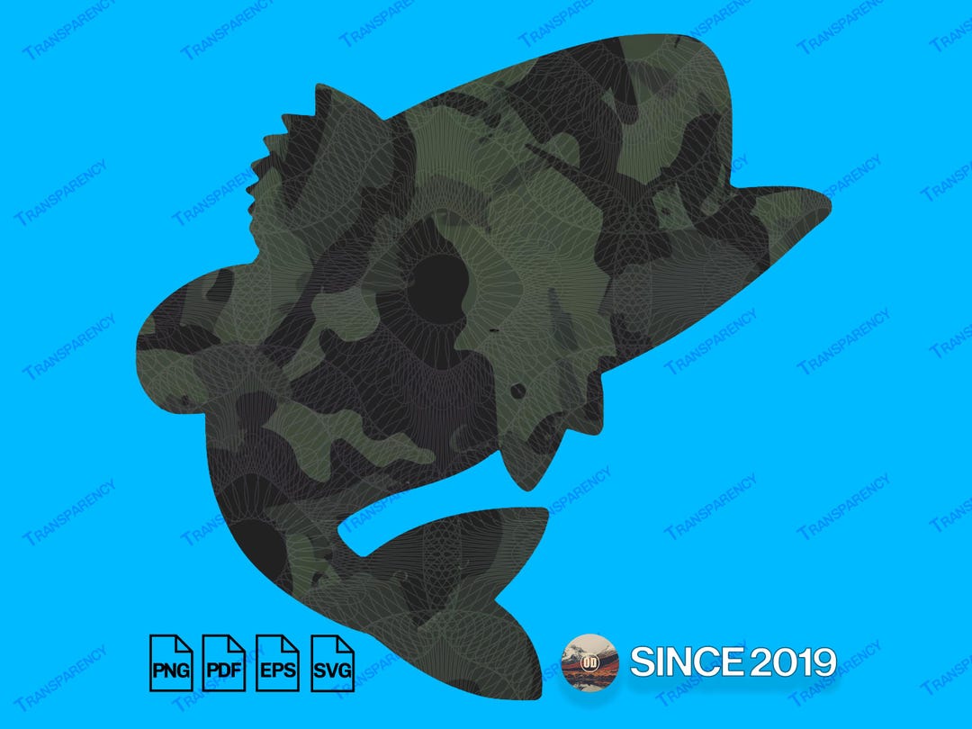 Forest Phantom Camo Bass Fishing PNG High-quality Digital Download ...