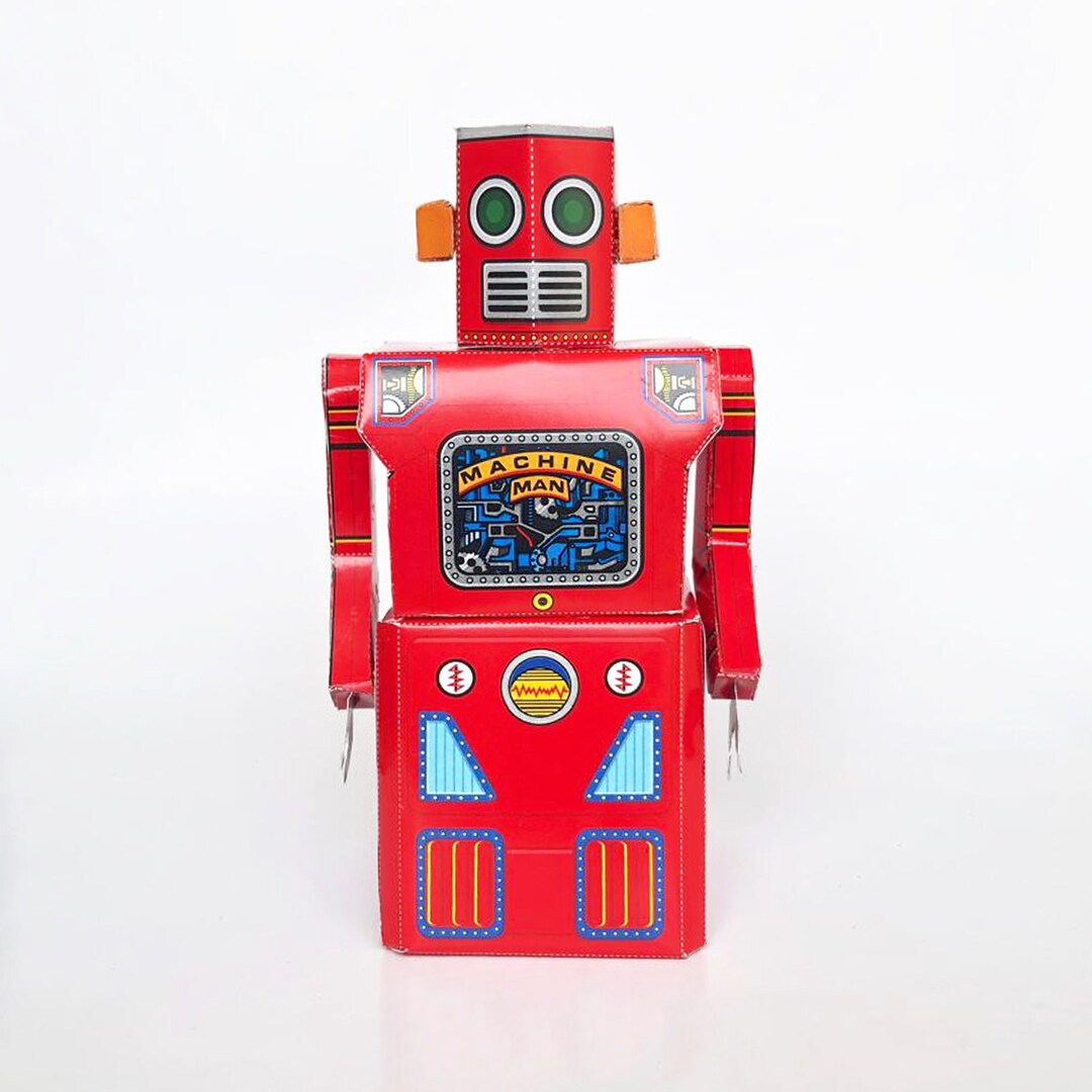 Vintage Robot Papercraft Machine Man Robot Paper Toy Art Activity for ...