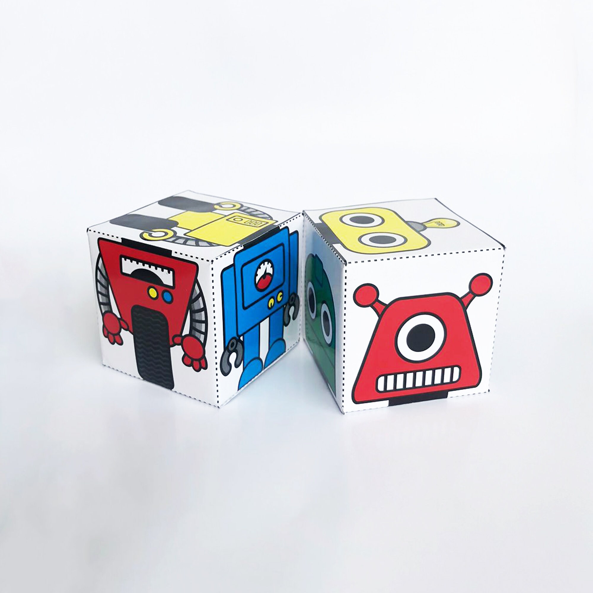 Papercraft Activity Mix and Match Robot Papertoy Blocks Art and Craft ...