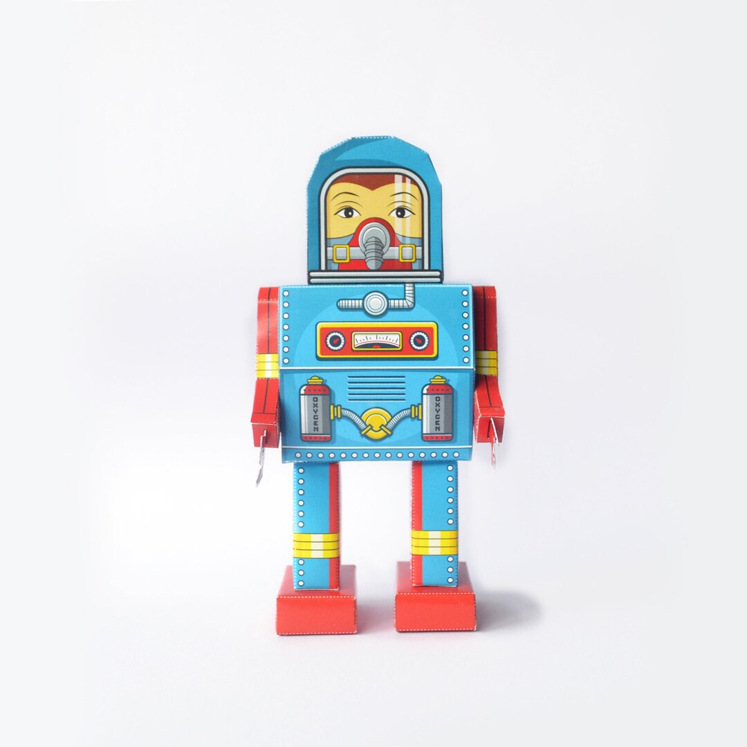 Captain Astro Robot Paper Toy Crafts Printable Digital Download - Etsy