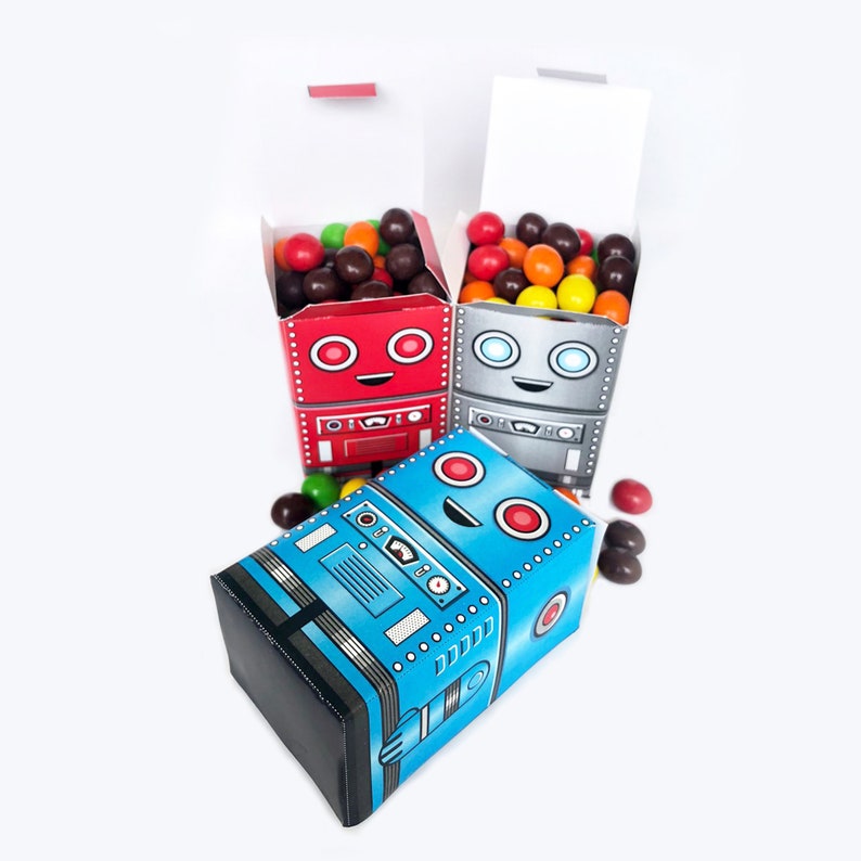 Robot Candy Boxes Papercraft: DIY Party Favors (printable) - Etsy