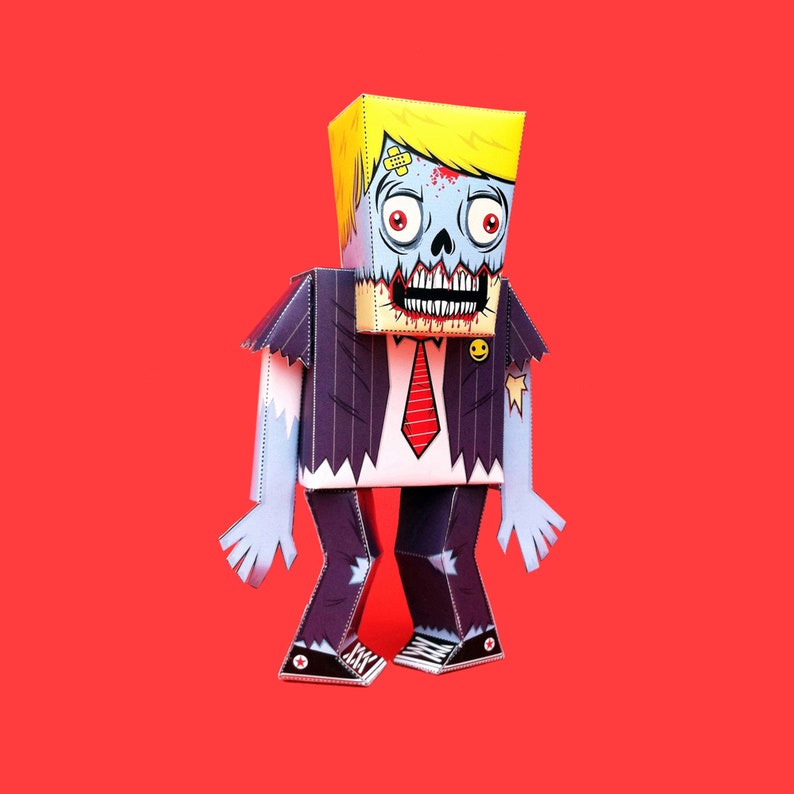 Zombie Papercraft Halloween Decoration: Spooky DIY Printable Activity ...