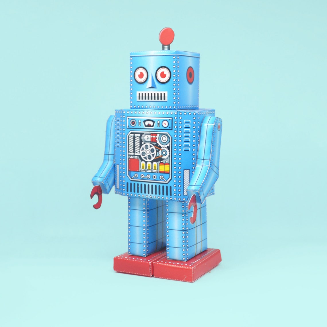 Retro Robot Papertoy Craft Kit: 3D Origami Printable (digital Download ...