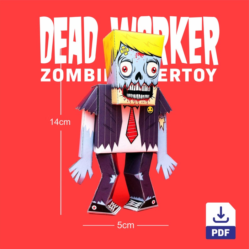 Zombie Papercraft Halloween Decoration: Spooky DIY Printable Activity ...