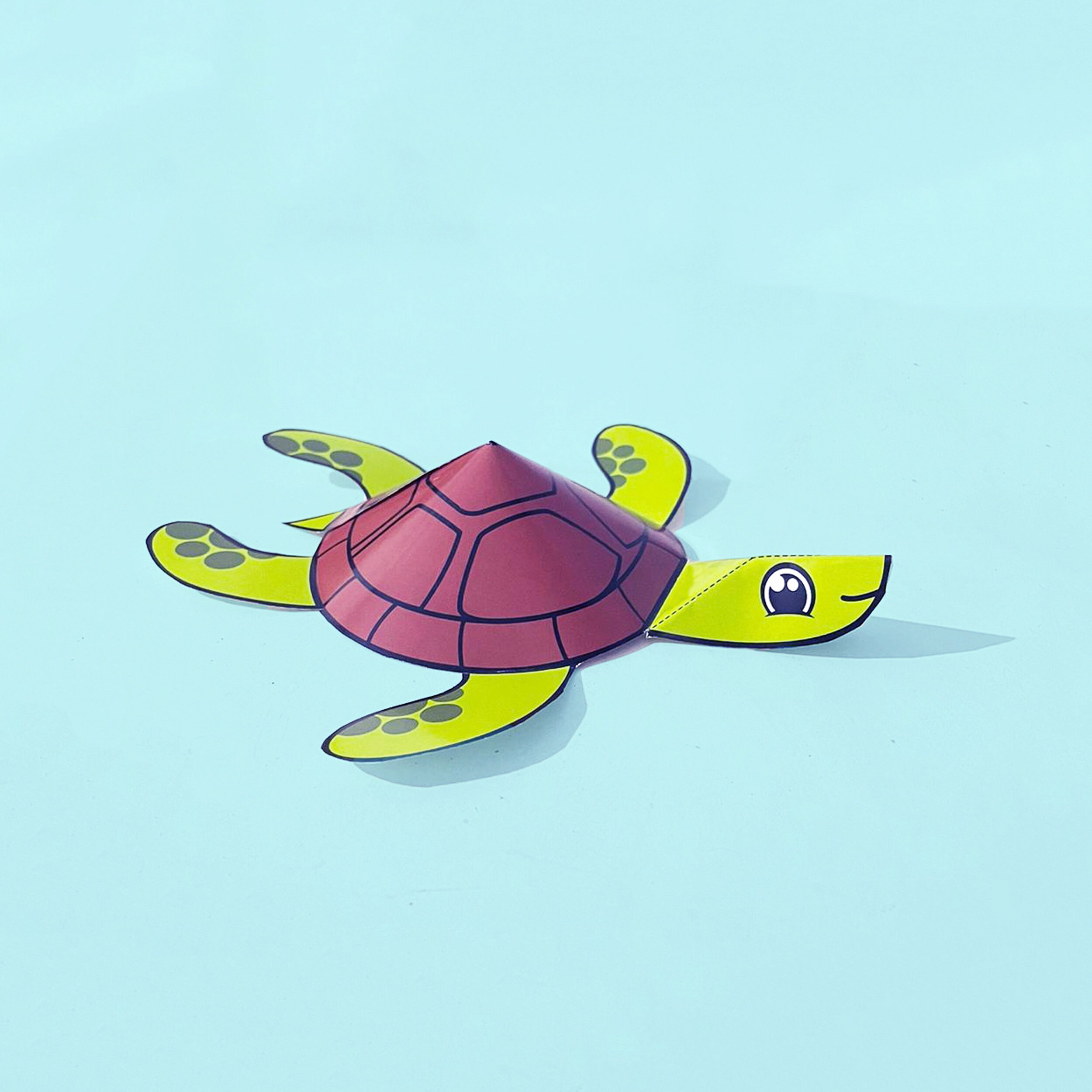 Turtle Papercraft Activity Pack | Cut and Paste Turtle Craft | Coloring ...