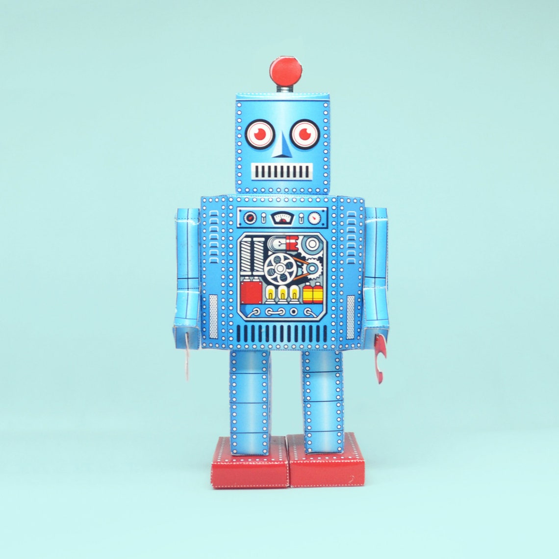 Retro Robot Papertoy Craft Kit: 3D Origami Printable (digital Download ...