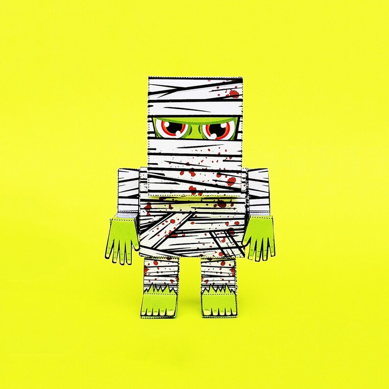 Mummy Monster Papercraft: Spooky Printable Craft Activity (digital ...